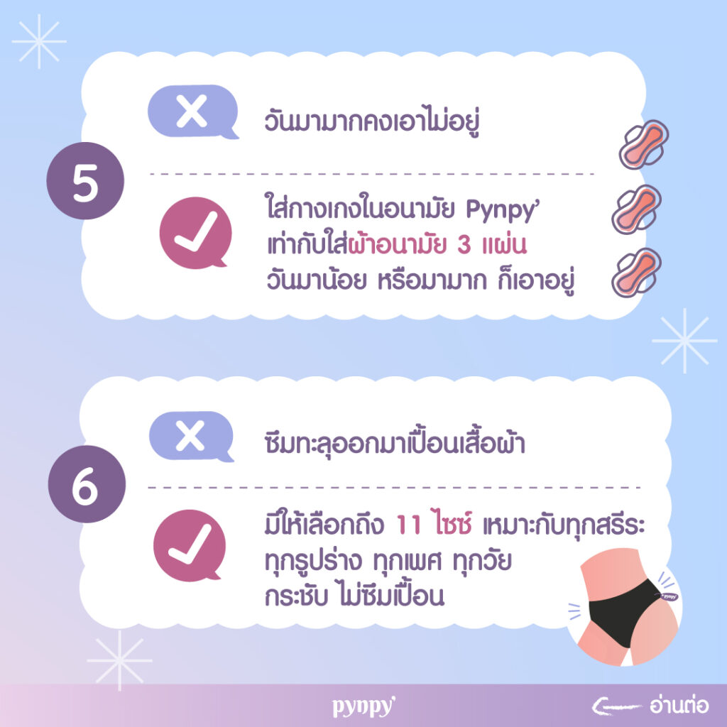 12 สิ่งที่มนุษย์เมนส์เข้าใจผิดเกี่ยวกับกางเกงในอนามัย Pynpy’ - Pynpy'